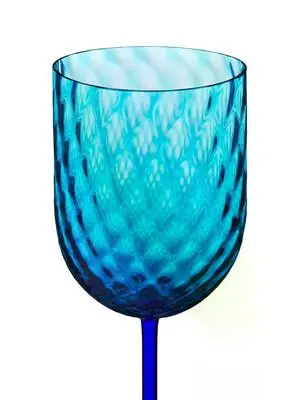 Dolce & Gabbana Hand-blown Murano Wine Glass - Blue