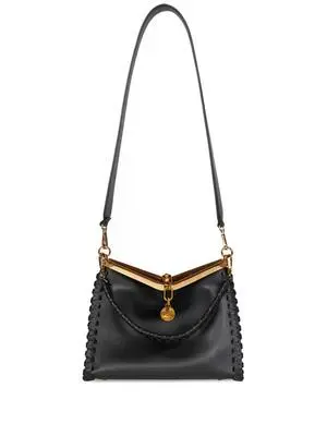 Etro Vela Leather Shoulder Bag - Black