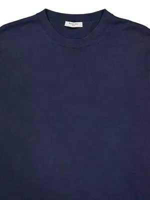 Boglioli Crew-neck Silk-cotton Blend T-shirt - Blue