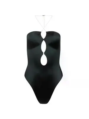 MAISON CLOSE Halterneck Thong Swimsuit - Black