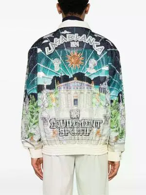 Casablanca Le Temple Du Sport Jacket With Crystal Embellishment And Graphic Print