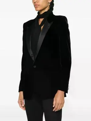Saint Laurent Single-breasted Velvet Tuxedo Jacket