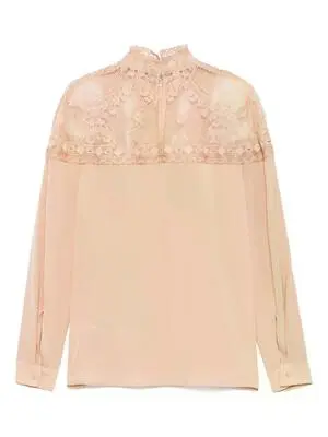 Elie Saab Lace Panelled Shirt - Neutrals