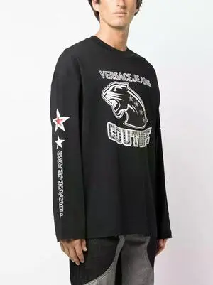 Versace Logo-print Long-sleeve Top