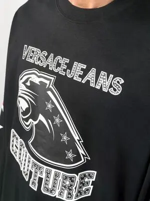 Versace Logo-print Long-sleeve Top