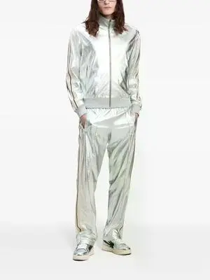 Palm Angels Metallic Finish Leather Jacket