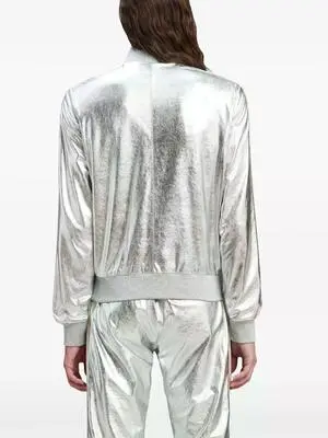 Palm Angels Metallic Finish Leather Jacket