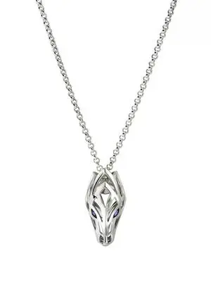 John Hardy Sterling Naga Blue Sapphire Necklace - Silver