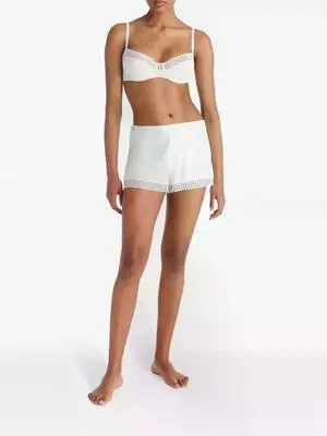 ERES Sylvie Graphic Lace-trim Shorts - White