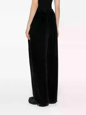 Alexander Wang Velour Track Pants With Apple Logo Appliqu