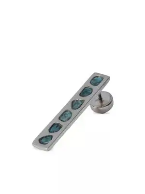 PARTS OF FOUR Embellished Plate Earring - Silver