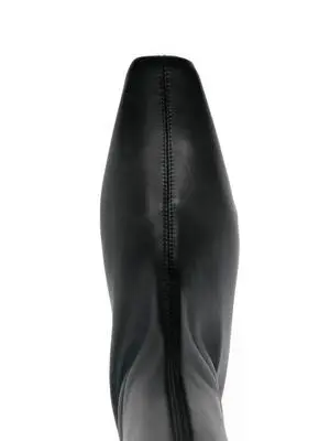 TOTEME Leather Sock Boots - Black