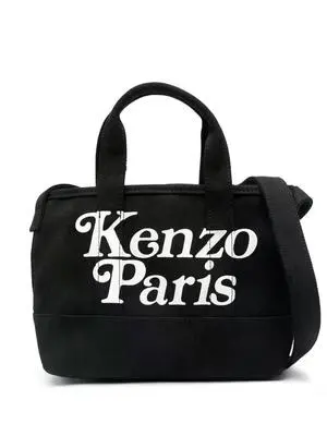 Kenzo Small Logo-print Canvas Tote Bag - Black