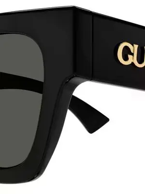 Gucci Square-frame Sunglasses With Gold-tone Logo