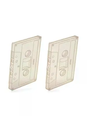 AMBUSH Cassette Tape Drop Earrings - Silver