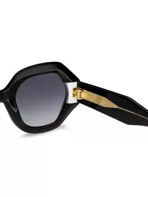 Etro Oversized Acetate Sunglasses With Floral Motif