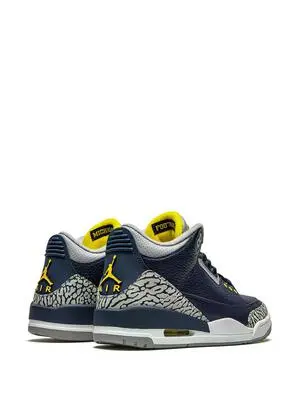 JORDAN Air 3 Retro Pe Michigan Sneakers - Black
