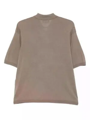 Emporio Armani Short-sleeve Zip-up Top With Embroidered Logo