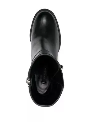 Casadei 80mm Leather Biker Boots - Black