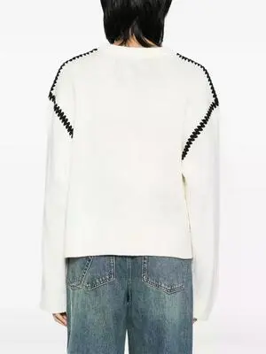TOUT A COUP Contrast Trim Knitted Sweatshirt