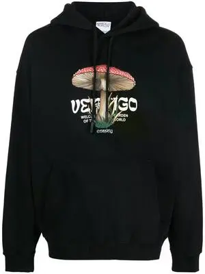 COUNTY OF MILAN Logo-print Cotton Hoodie - Black