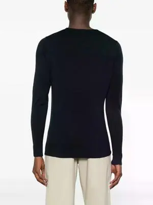 Sunspel Fine-knit Merino Jumper - Blue