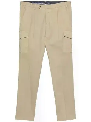 PT TORINO Pressed Crease Slim-fit Trousers - Neutrals