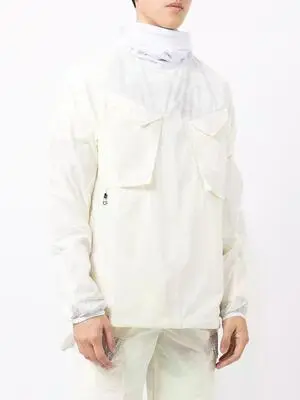 MAHARISHI Pullover Funnel-neck Jacket - White