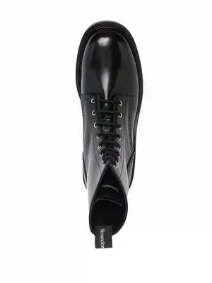 Alexander McQueen High-shine Ankle Boots