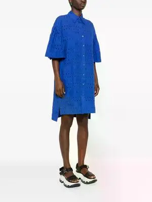 Karl Lagerfeld Embroidered Organic Cotton Shirt Dress