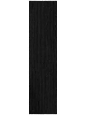 COURREGES Ribbed Wool Scarf - Black