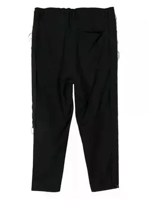 Y’s Wool Raw Edge Tapered Trousers