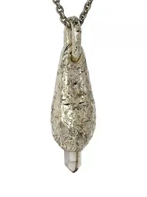 PARTS OF FOUR Chrysalis Pendant Necklace With Quartz Stone - Silver