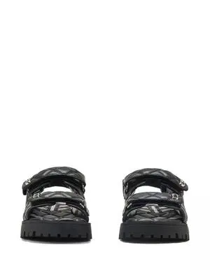 Marc Jacobs The Quilted Sunny Sandals - Black