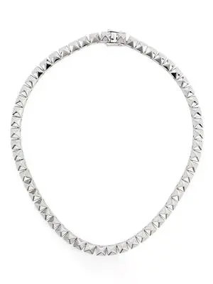 Eddie Borgo Tone Pyramid Studded Necklace