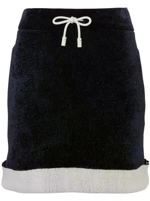JW Anderson Contrast-hem Chenille Mini Skirt