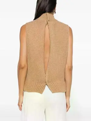 Fabiana Filippi Cashmere Cut-out Sleeveless Knit