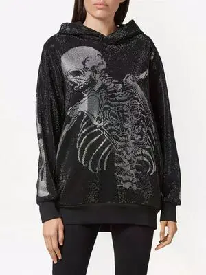 Philipp Plein Skeleton Embellished Hoodie