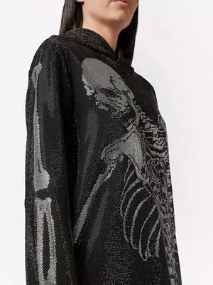 Philipp Plein Skeleton Embellished Hoodie