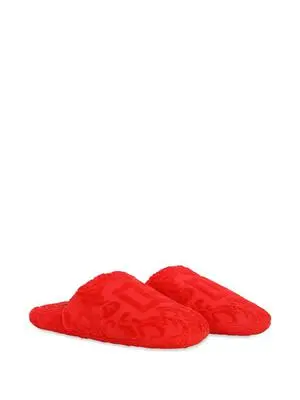 Dolce & Gabbana Logo Embroidered Slippers