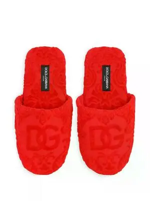 Dolce & Gabbana Logo Embroidered Slippers