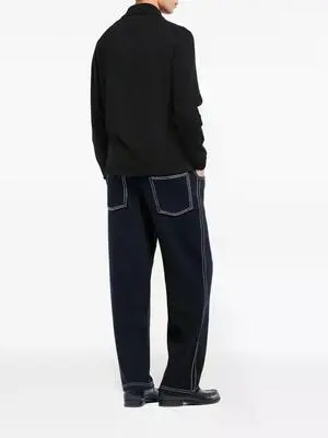 BARRIE B Label Cashmere Polo Shirt