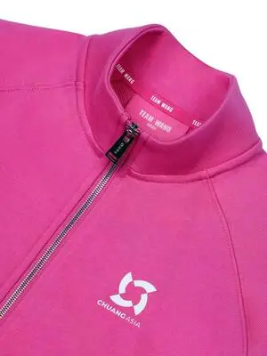 TEAM WANG DESIGN Logo-print Zipped Track Jacket - Pink