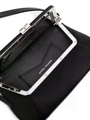 Amina Muaddi Ami Satin Mini Bag