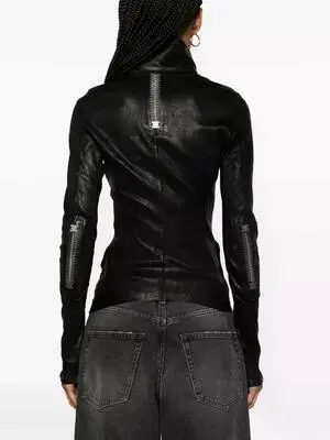 ISAAC SELLAM EXPERIENCE Asymmetrical Zip Leather Jacket