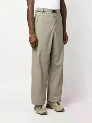 C.P. COMPANY Logo-patch Belted Wide-leg Trousers