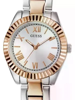 Guess Mini Luna 30mm Watch With Two-tone Stainless Steel - Silver