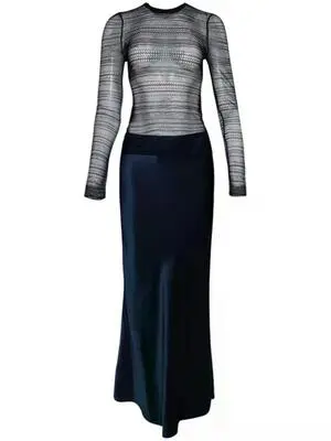 Christopher Esber Refraction Silk Maxi Dress - Blue