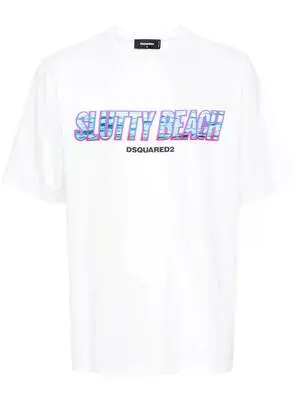 Dsquared2 Graphic-print Cotton T-shirt - White