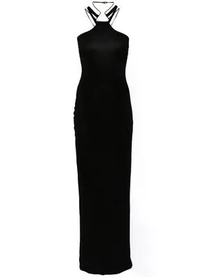 NENSI DOJAKA Halterneck Maxi Dress